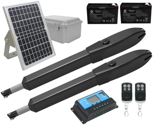 Amazon.com: JUJIANG C01 Solar Gate Opener with Batteries & Solar Panel ...