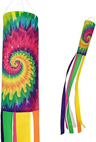 Amazon.com: Spiral Rainbow 60 Inch Windsock by Madrona Brands | Durable ...