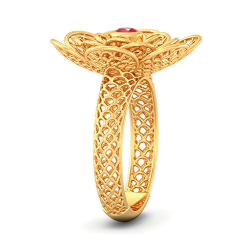 Buy BlueStone Lattice Collection 18k Yellow Gold and Ruby Camilla Ring ...