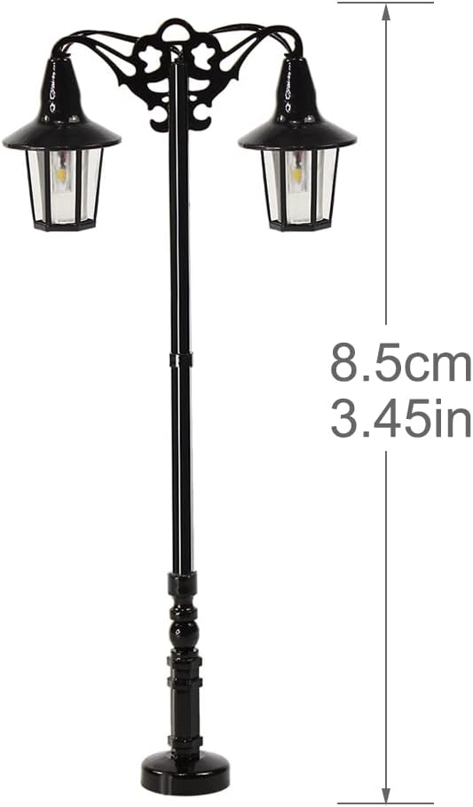 Evemodel LQS76HO 5pcs Model Railway Two-head HO Scale 1:87 8.3cm Street ...