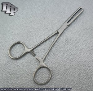 Amazon.com: 8" Straight Kocher Hemostat Tissue 1x2 Teeth Forceps ...