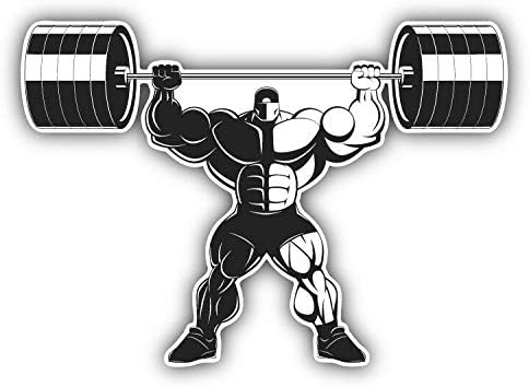 Amazon.com - KW Vinyl Weightlifter Silhouette Gym Truck Car Window ...