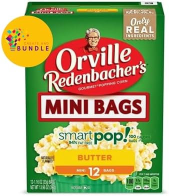 Amazon.com: Microwave Popcorn Mini Bags, Includes One Box of Orville ...