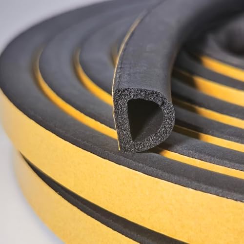 19.7Feet Rubber Weather Stripping Door Seal, Self-Adhesive Seals for ...