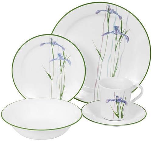 Amazon.com | Corelle Impressions Shadow Iris 20-Piece Dinnerware Set, Service for 4: Dinnerware Sets
