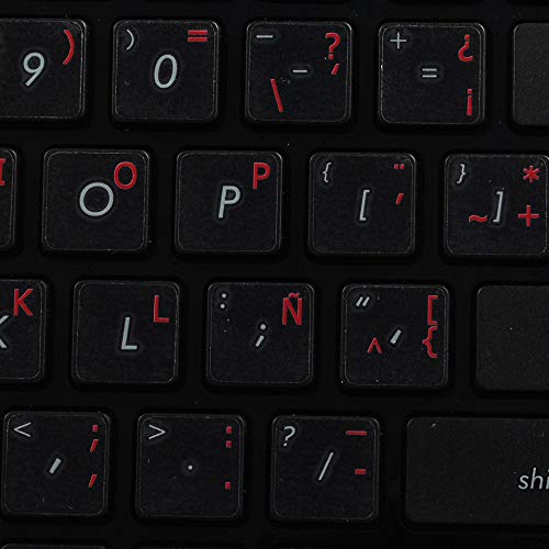 SPANISH (LATIN AMERICAN) KEYBOARD LABELS LAYOUT ON TRANSPARENT - Want ...