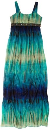Buy Ruby Rox Girls 7-16 Printed Emma Maxi Dress,Turquoise/Chocolate,16 ...