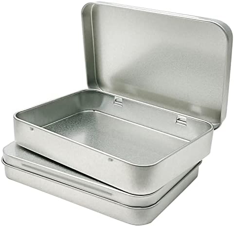Amazon.com - Gere 4 Pack Metal Rectangular Hinged Tin Boxes with Lid ...