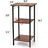 Amazon.com: Peohud 3 Tier End Table, 30 Inch Tall Side Table, Rustic ...