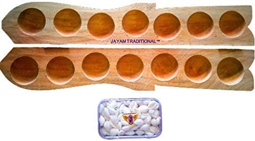 Buy Jayam Traditional Wooden Pallankuli Set with Shells and Box,for-All ...