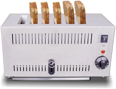 HAKKA 6 Slice Toaster with 5 Browning Levels, 2500W Commercial Toasters ...