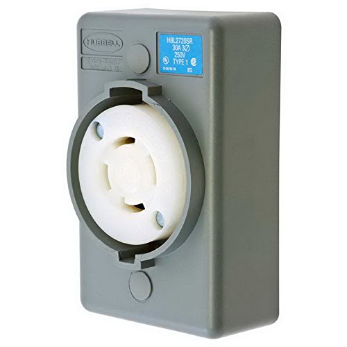 Hubbell Wiring HBL2720SR Twist-Lock Safety-Shroud Receptacle 3-Pole 4 ...