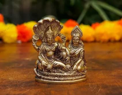 Buy PRANCHI Metals Laxmi Narayana Idols Figurine-10cm | with Lakshmi ...