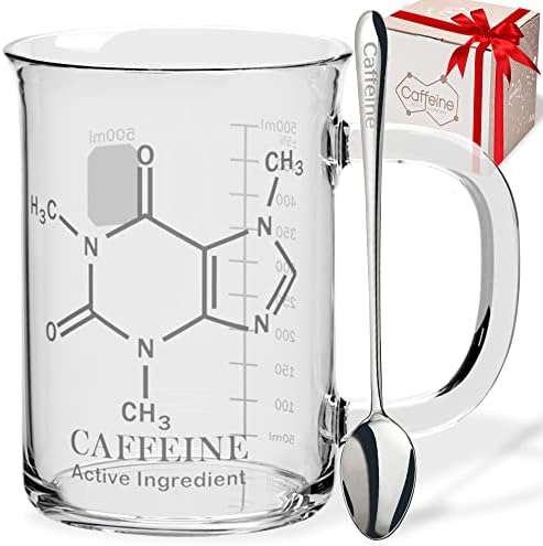 Amazon.com: Caffeine Beaker Mug,Caffeine mug, Chemistry Mug 16 oz ...