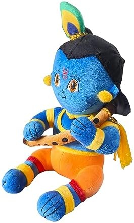 Buy KIPKUSH Shri Krishna with Flute Soft Plush Toy for Kids Boy Girl ...