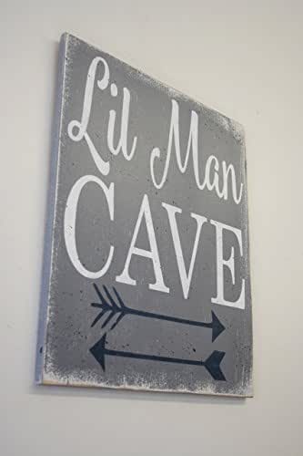 Amazon.com: Little Man Cave Wood Sign Nursery Decor Boys Nursery Wall ...