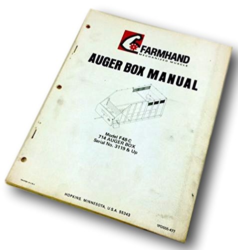 Amazon.com: Farmhand 714 Auger Box F48-C Operators Owners Manual Grain ...