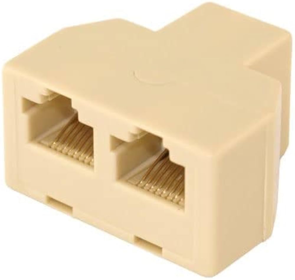 RJ45 1 to 2 Splitter Adapter, Cat6 LAN Ethernet Network Cable Coupler ...