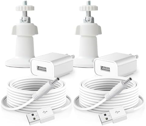 Amazon.com: 2 Pack Wall Mount Holder & Power Adapter Charger for Ring ...