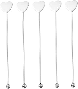 Amazon.com | JECOMPRIS 5 Pcs Stainless Steel Stirring Rod Mixer Martini ...