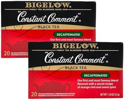 Amazon.com: (Pack of 2) Black Tea, Constant Comment Decaffeinated, 20 ...