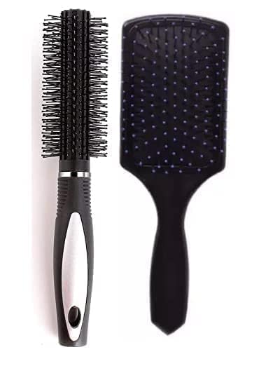 Buy LOBE MIRACLE Round Rolling Curling Roller Comb Hair Brush With ...