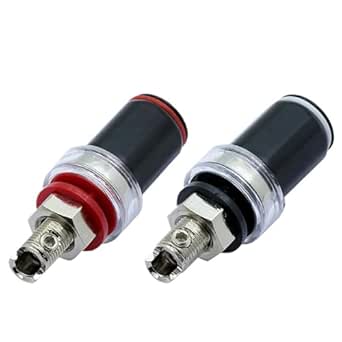 1Pair Binding Post with Rhodium Plated Brass Binding Speaker Terminal L ...