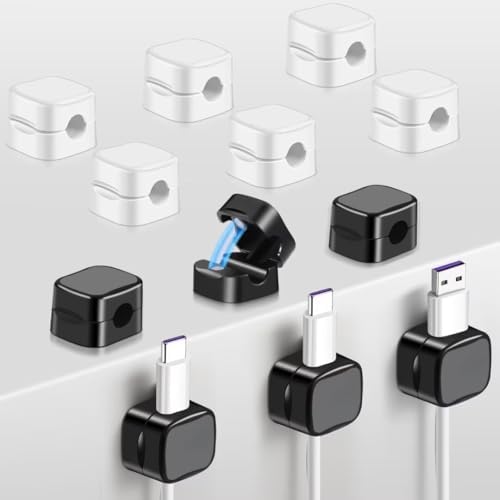 Amazon.com: VZZNN 12 Pack Cable Holders Clips Magnetic Desk Cable ...