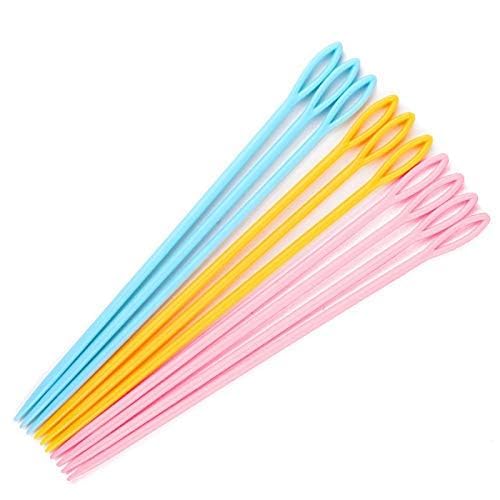 JAGMOOLYA Products Big Size Plastic Knitting (Size-9 CM(3.55") Plastic Needle for Hand Sewing ...