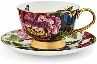 Amazon.com: Spode Creatures of Curiosity Coupe Tea Cup and Saucer Black ...