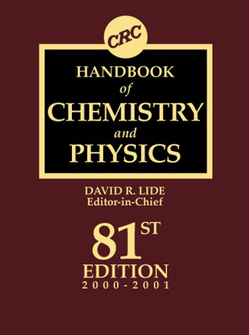 Amazon | CRC Handbook of Chemistry and Physics, 81st Edition | Lide ...