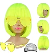 Amazon.com : Short Bob Wig,4 Pieces Colorful Wigs,Cosplay Wigs 12 ...