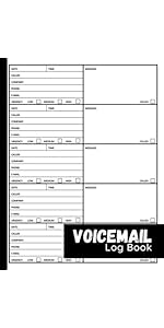 Phone Call Log Book: Phone Call and Voicemail Recording Notebook With ...