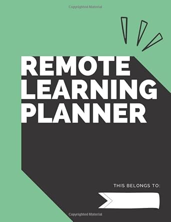 Student Remote Learning Planner: Weekly organizer to stay on track ...