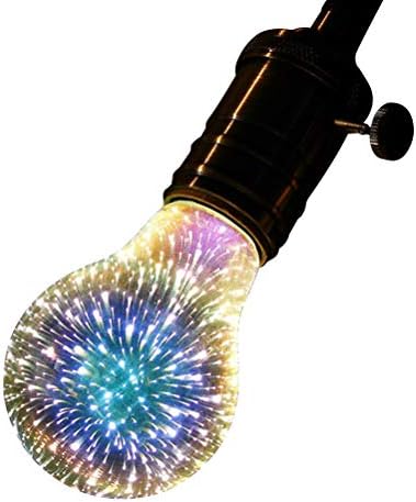 3D Firework LED Bulb 4W E27 Vintage Decorative Light Colorful Shiny ...