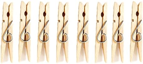 Elliott Hardwood Clothes Pegs with Metal Coil Spring for Firm Grip ...