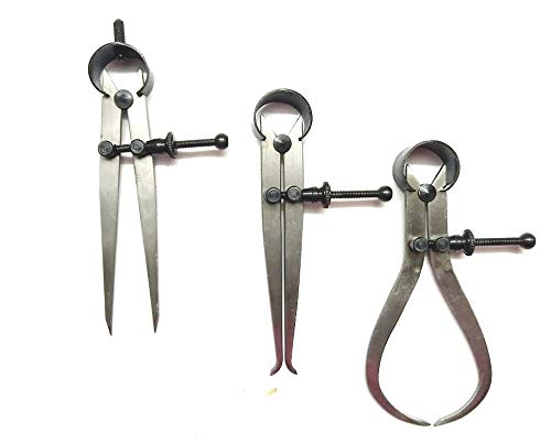 Snapklik.com : 3 Pieces Spring Caliper Set - Inside, Outside & Divider ...