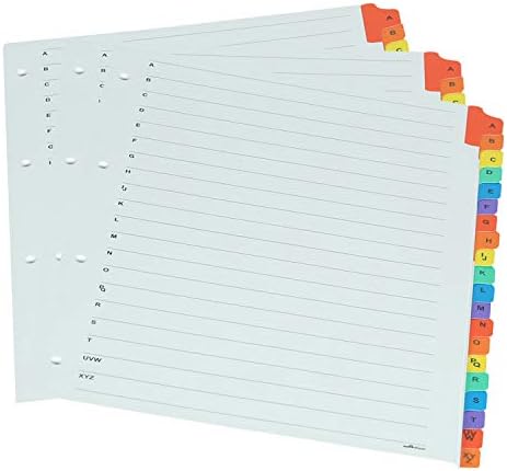 Hope kart File Divider Sheets Organizer for File Separator Inserts ...
