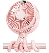 Amazon.com: SWEETFULL Baby Stroller Fan - 4000mAh Rechargeable 4-Speed ...