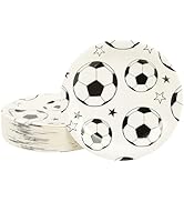 Amazon.com: 50PCS Soccer Party Paper Plates - 7Inch Round Dessert ...