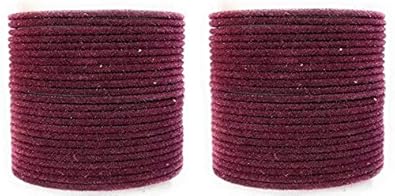 Buy Oneness Wine Colour Beautiful & Elegant Velvet Metal Bangles Combo ...