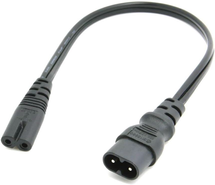 Amazon.com: cablecc IEC 60320 C8 Plug to C7 Receptacle Male to Female ...