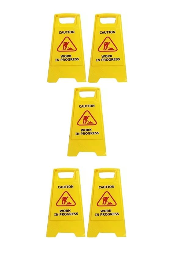 Plastic Caution Standing Board Plastic Sign Board ABS-Plastic Caution ...
