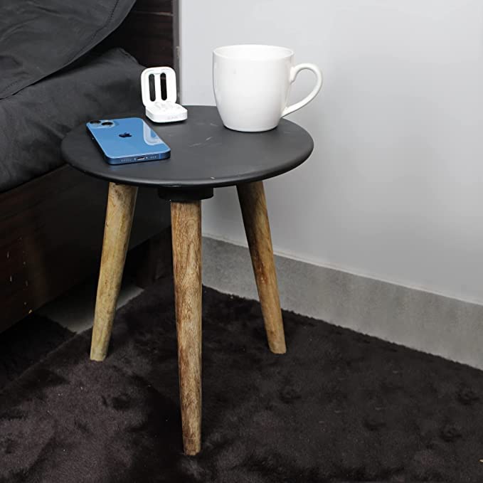 OXMIC Beautiful Wooden Antique Side Table,Wooden Bedside Table | Side ...