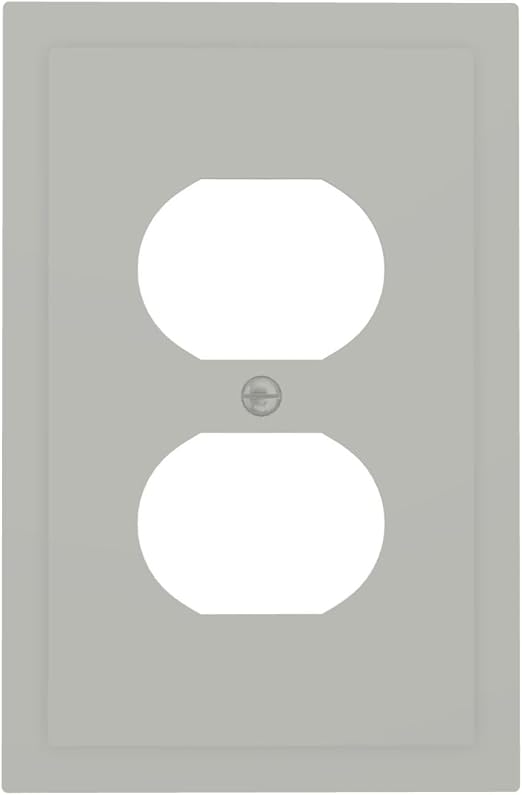 Wmhusu Outlet Covers Light Gray 1 Gang Duplex Light Switch Cover Plate ...