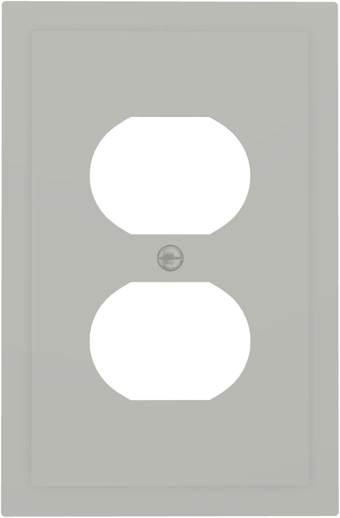 Wmhusu Outlet Covers Light Gray 1 Gang Duplex Light Switch Cover Plate ...