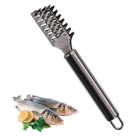 TIJAR Fish Scale Remover, Stainless Steel with Grip Handle Fish Scale ...