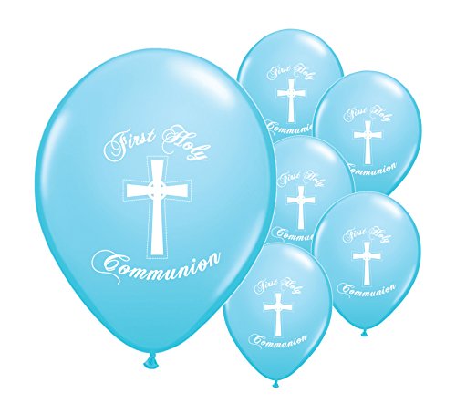 Party Angels 20 x Communion Boy Blue 12” Helium Quality Pearlised Party ...