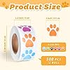 Amazon.com: 500 Pcs Paw Print Sticker 1" Cute Dog Cat Paw Sticker ...