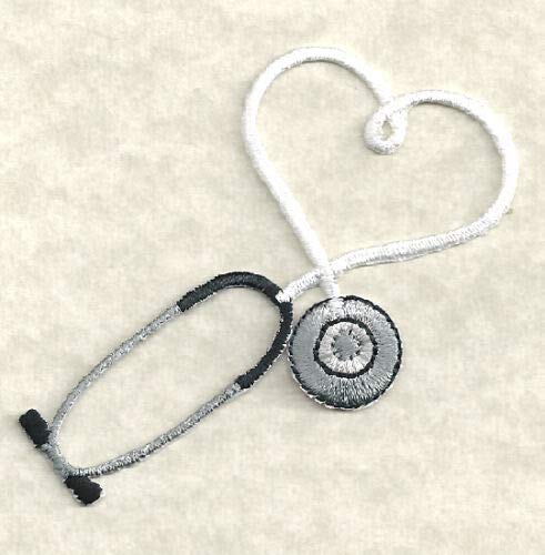 Amazon.com: White Stethoscope Patch Iron On Medical Patches Applique